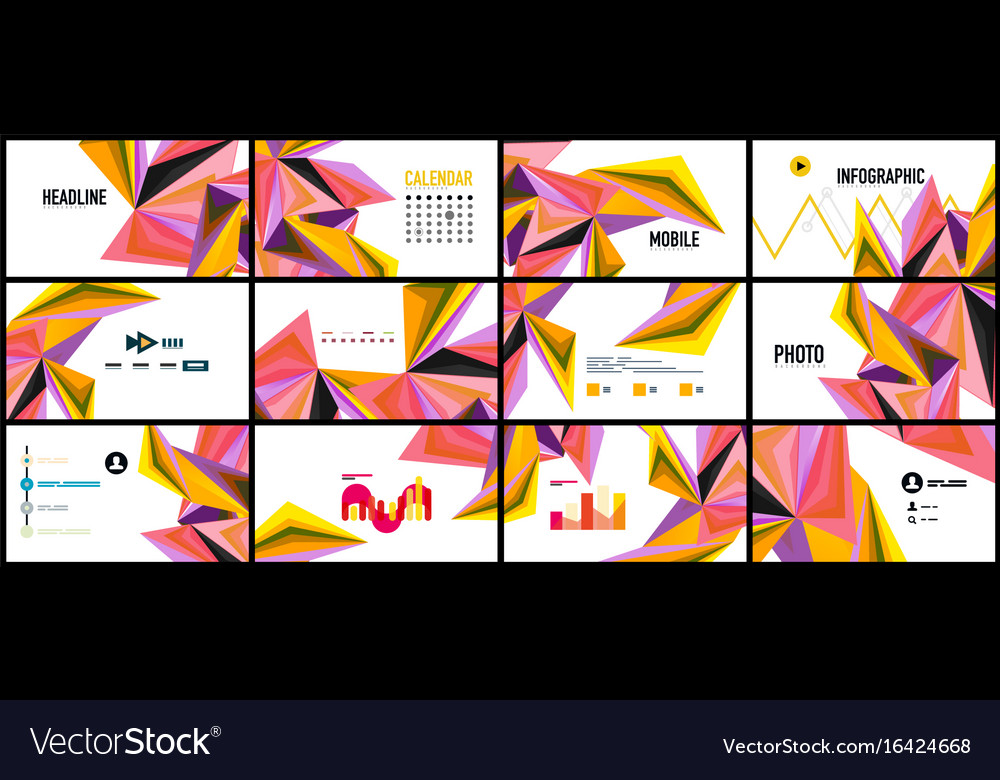 Modern triangle presentation template Royalty Free Vector
