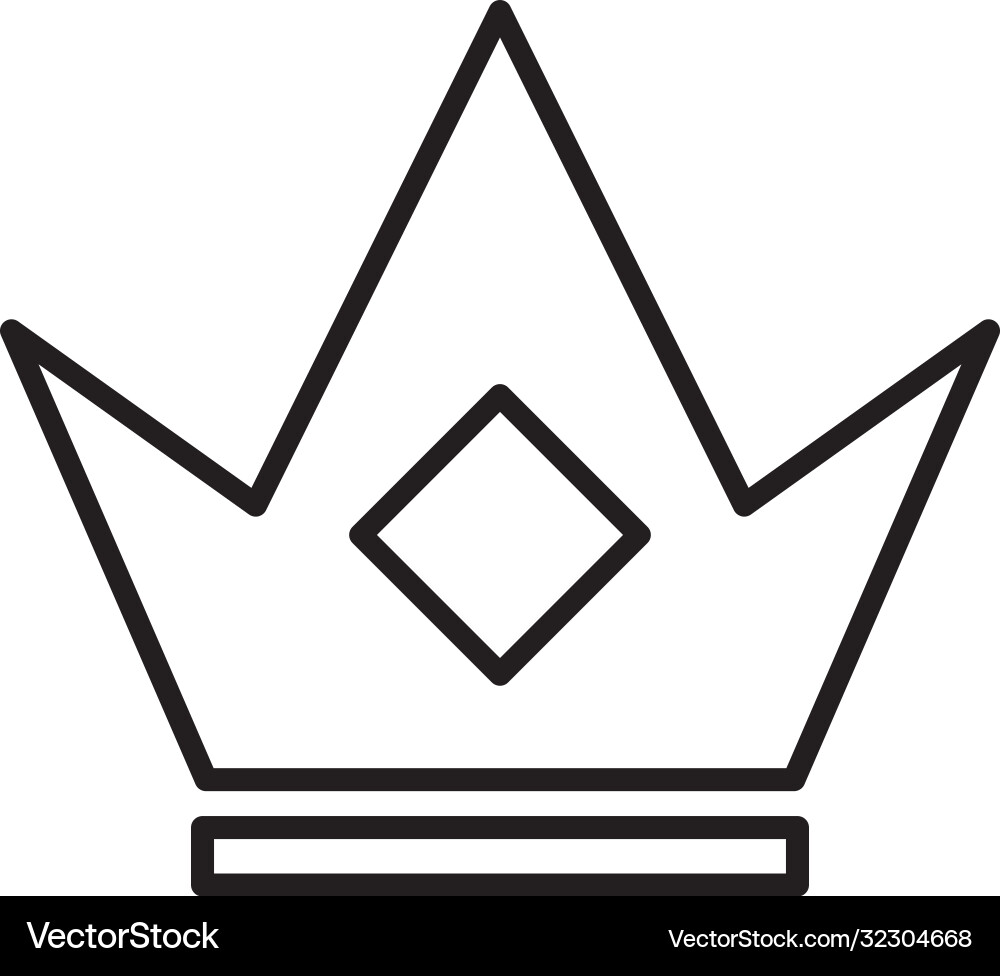 Royal crown infant line style icon Royalty Free Vector Image
