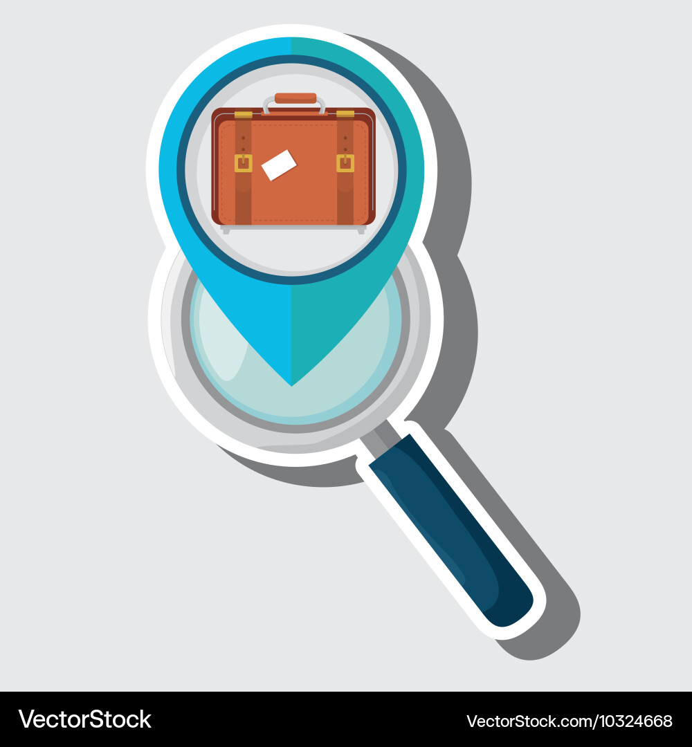Search pin travel location Royalty Free Vector Image