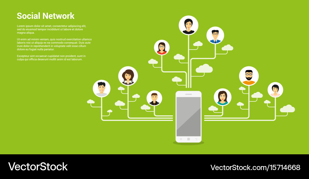 Social network concept Royalty Free Vector Image