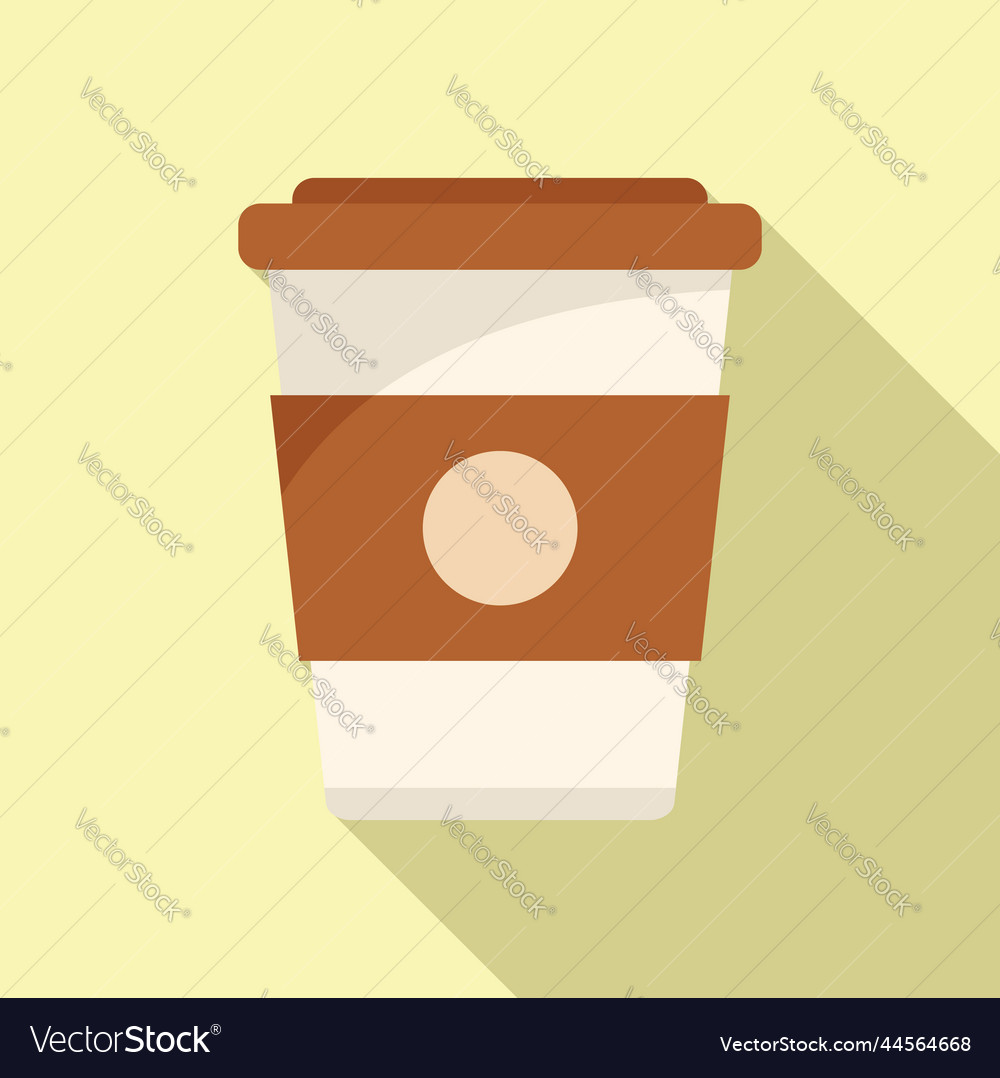 To go coffee cup icon flat office service Vector Image