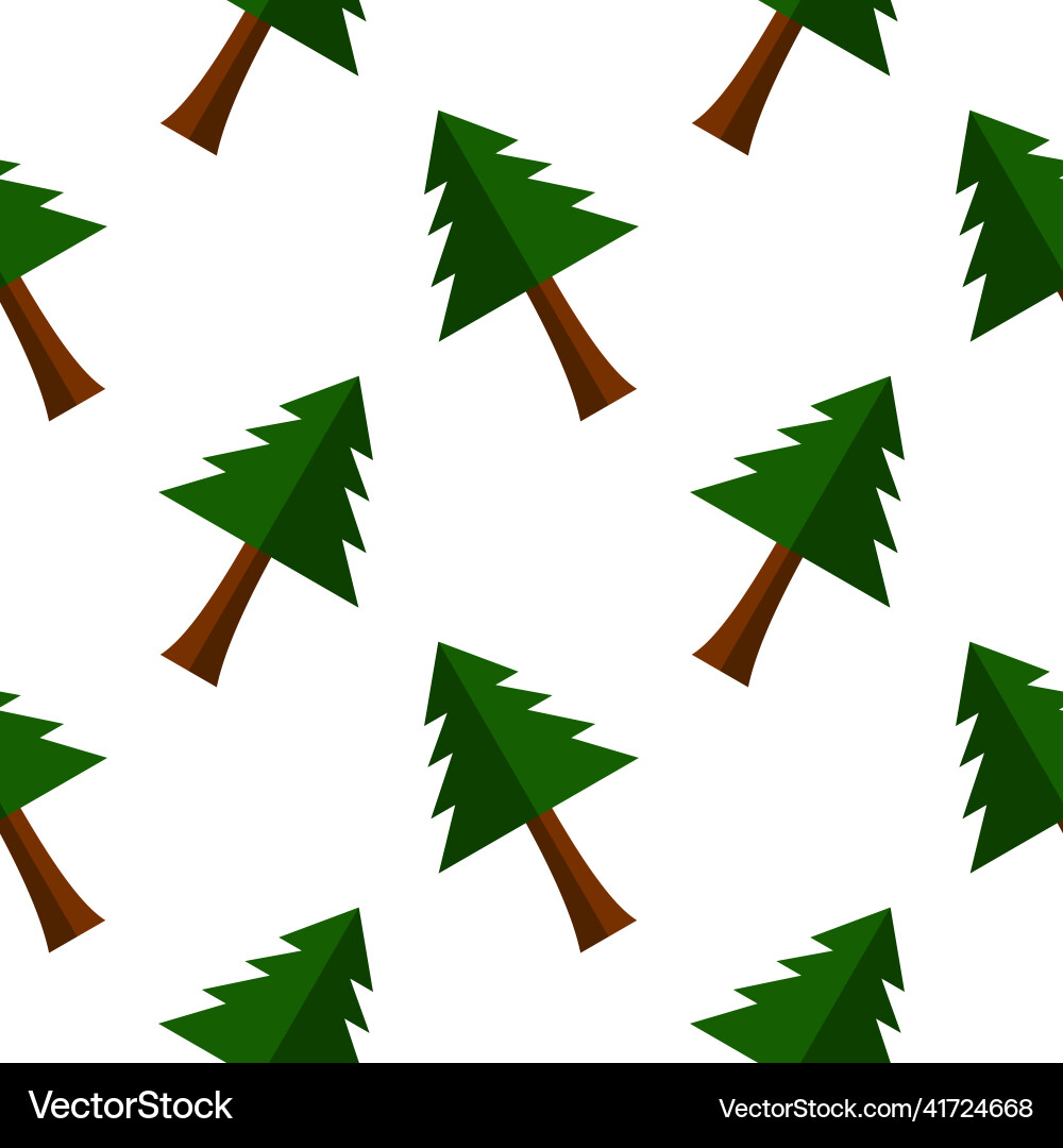 Tree seamless pattern Royalty Free Vector Image
