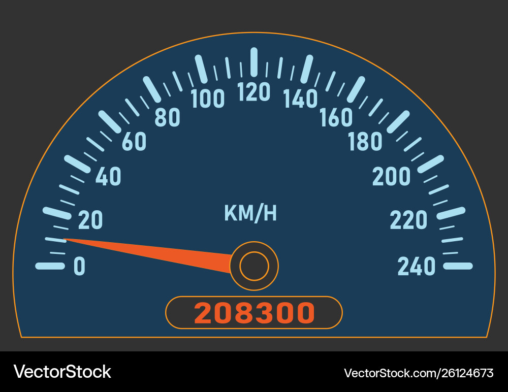 Car speedometer speed control Royalty Free Vector Image