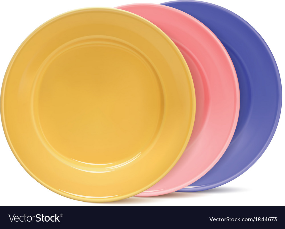 Clean plates Royalty Free Vector Image - VectorStock