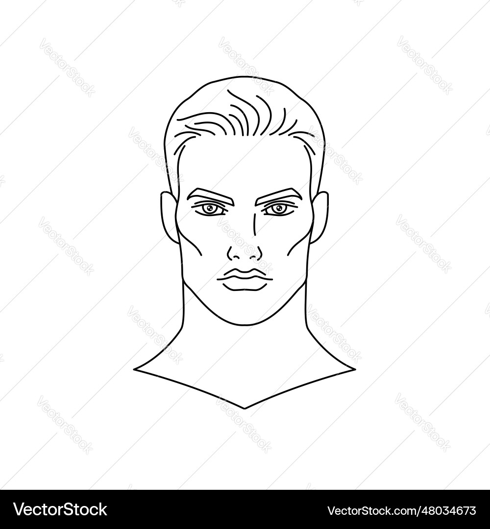 Face of the young man Royalty Free Vector Image