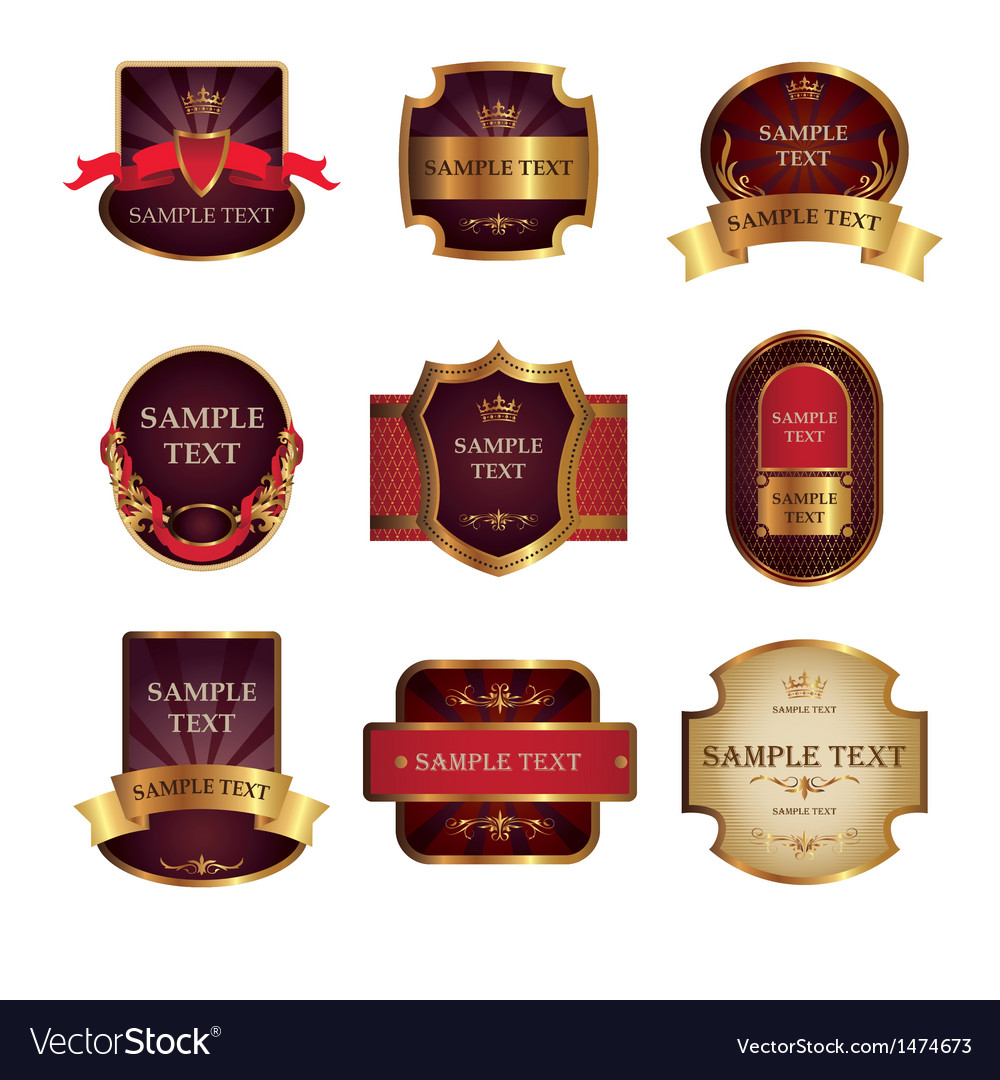 Labels Royalty Free Vector Image - VectorStock