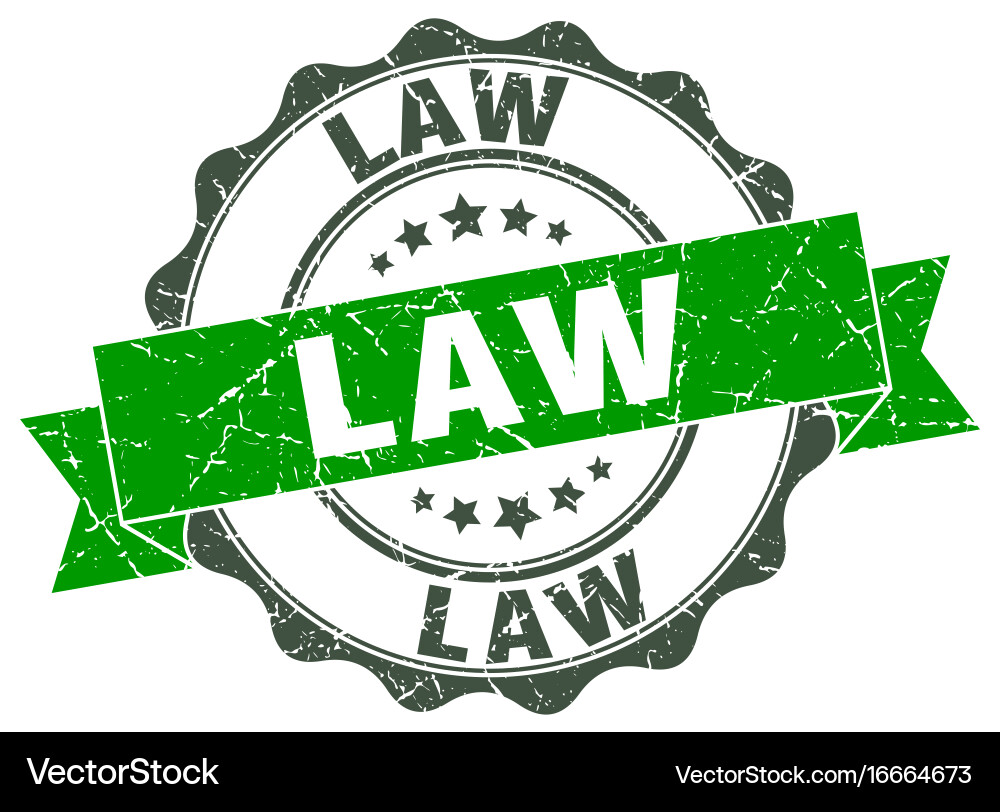 Law stamp sign seal Royalty Free Vector Image - VectorStock