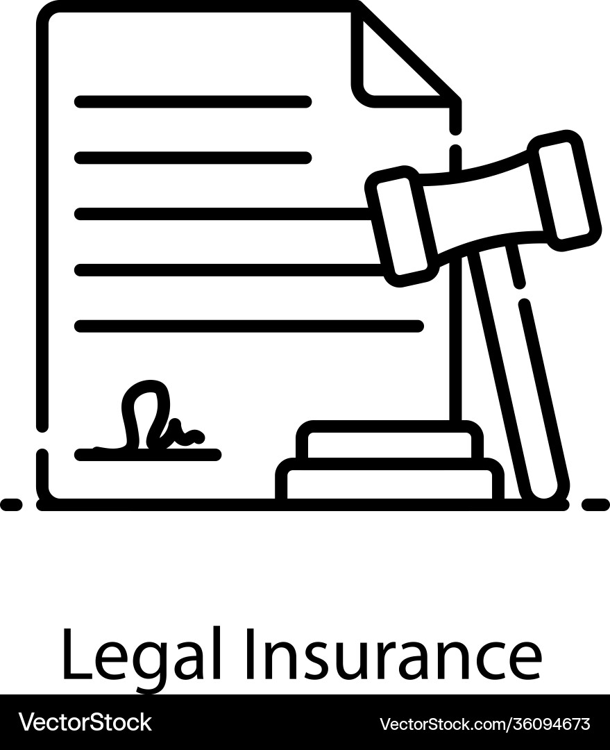 Legal insurance Royalty Free Vector Image - VectorStock