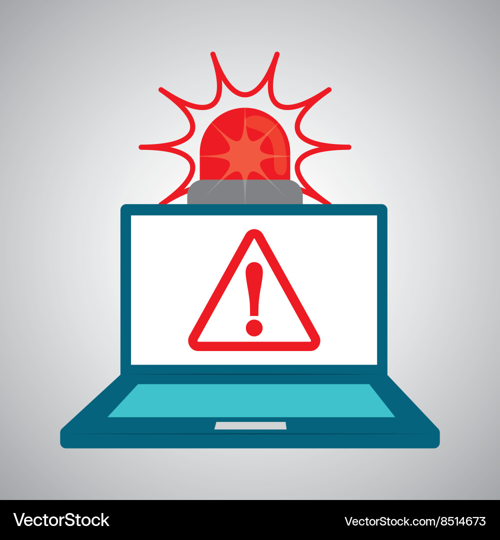 Security system design warning and technology Vector Image