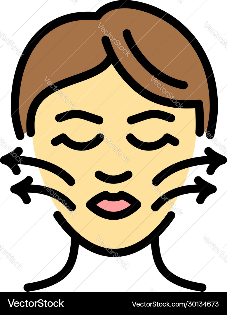 Skin face correction icon outline style Royalty Free Vector