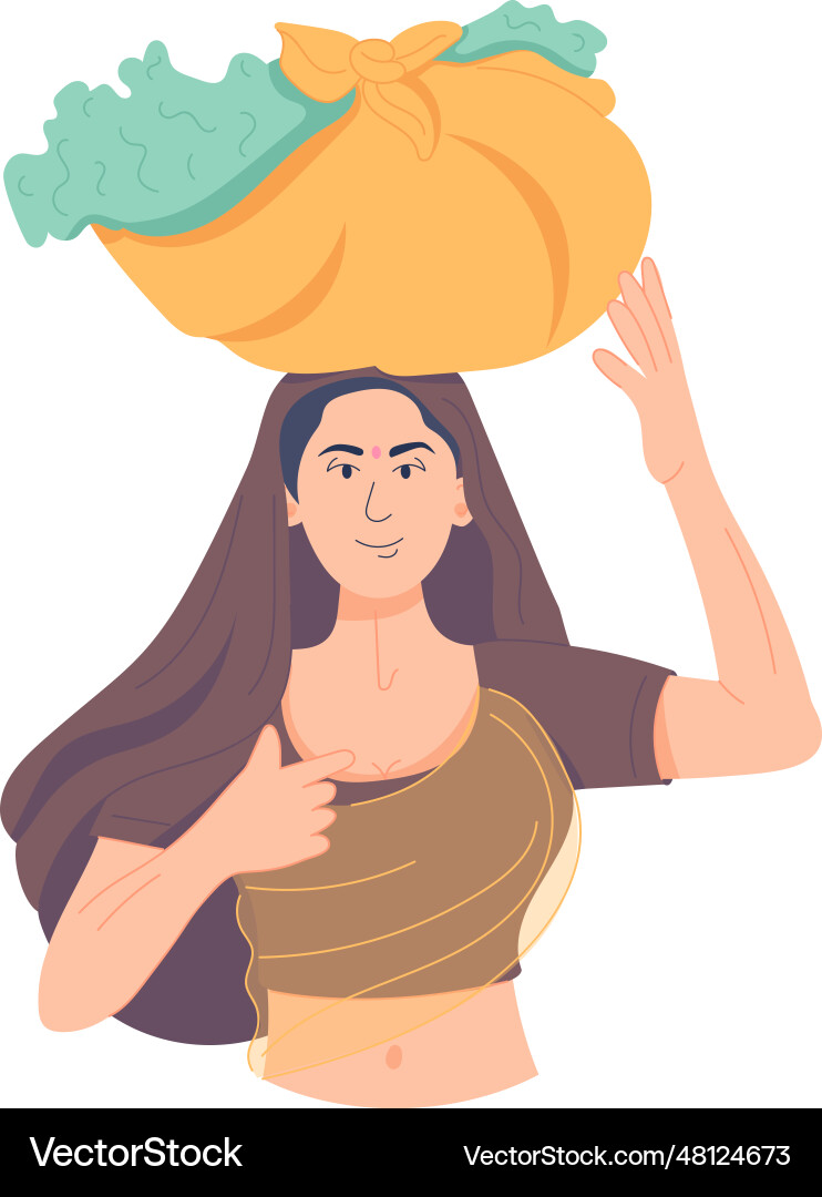 Village woman Royalty Free Vector Image - VectorStock