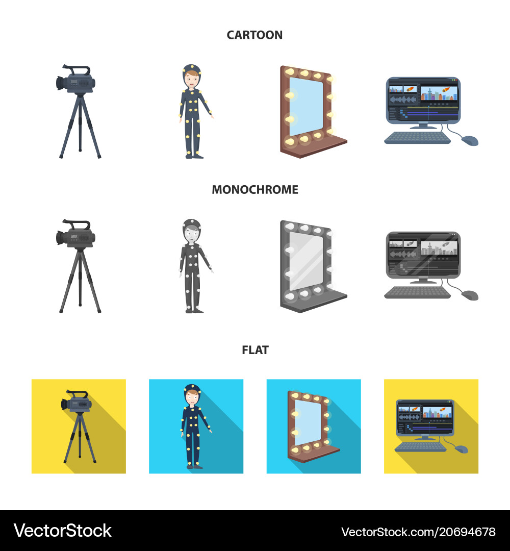 A movie camera suit for special effects Royalty Free Vector