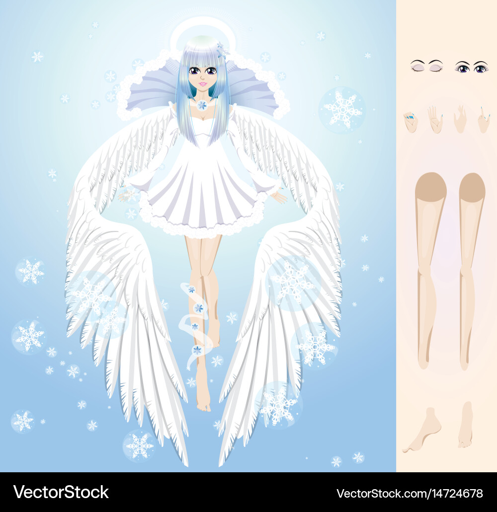 Angel of winter Royalty Free Vector Image - VectorStock