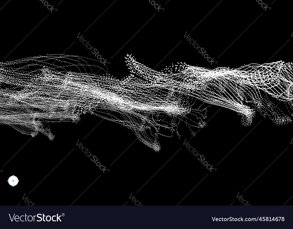 Array With Dynamic Emitted Particles Water Splash Vector Image