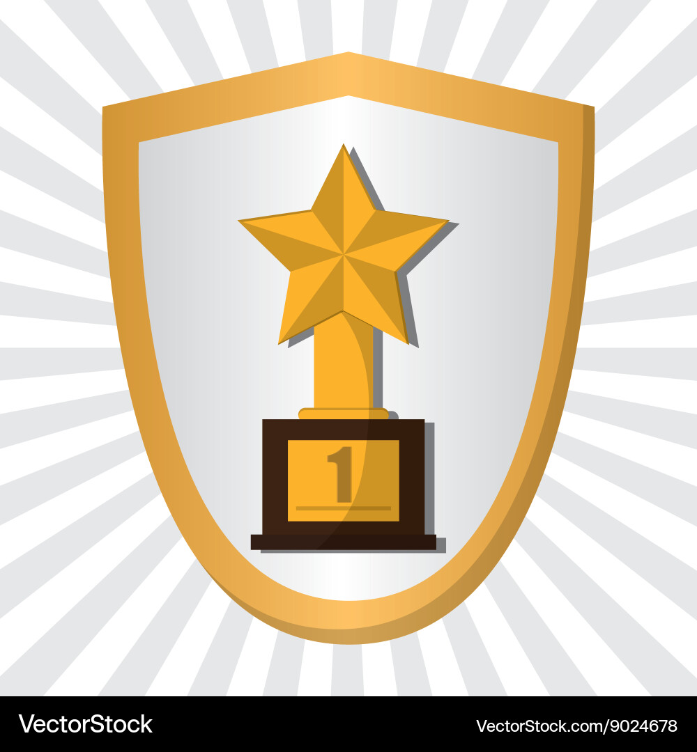 Champion design winner icon colorful Royalty Free Vector