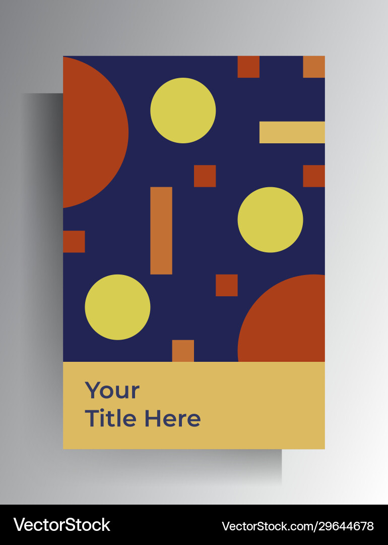 Cover template design for book brochure magazine Vector Image