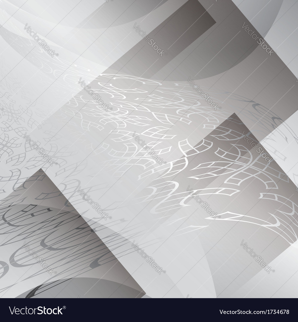 Gray background with geometric abstractions Vector Image