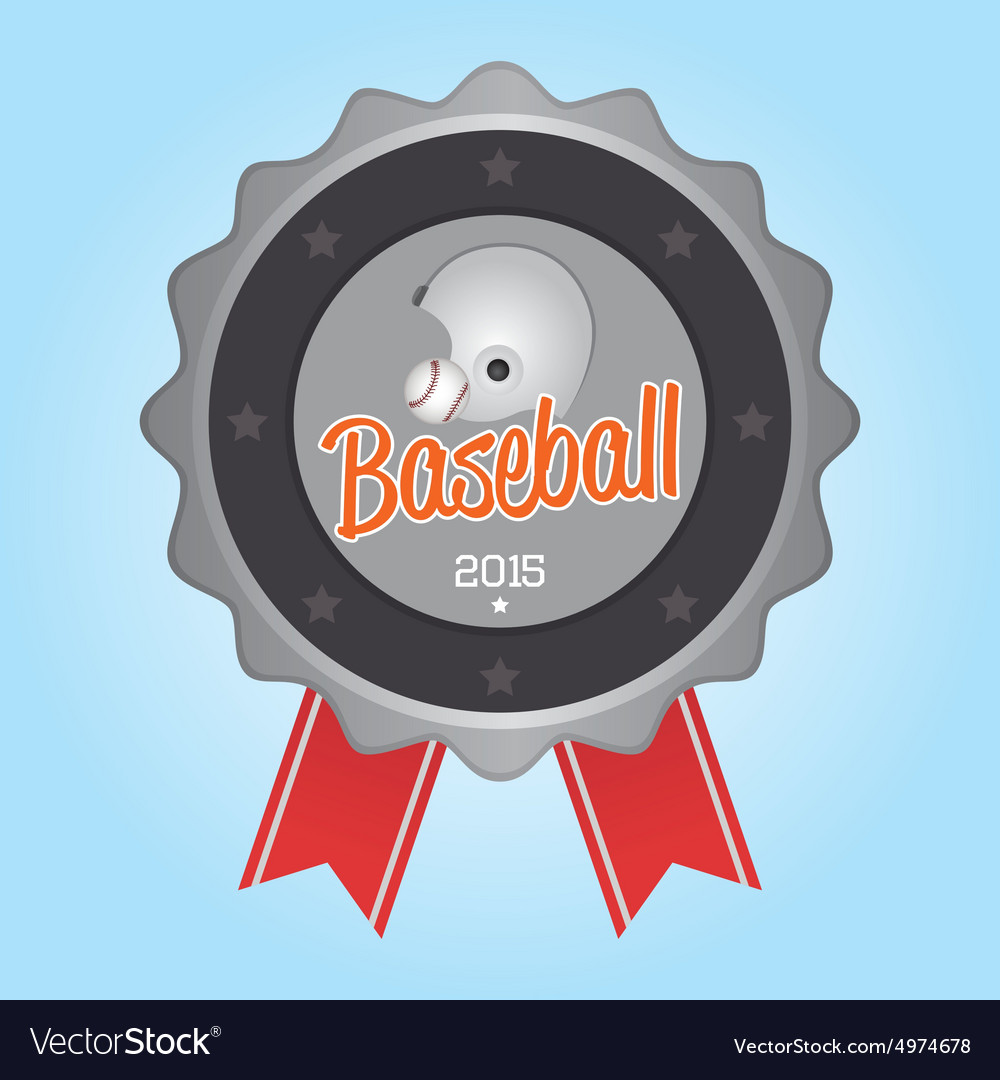Isolated label with baseball elements Royalty Free Vector