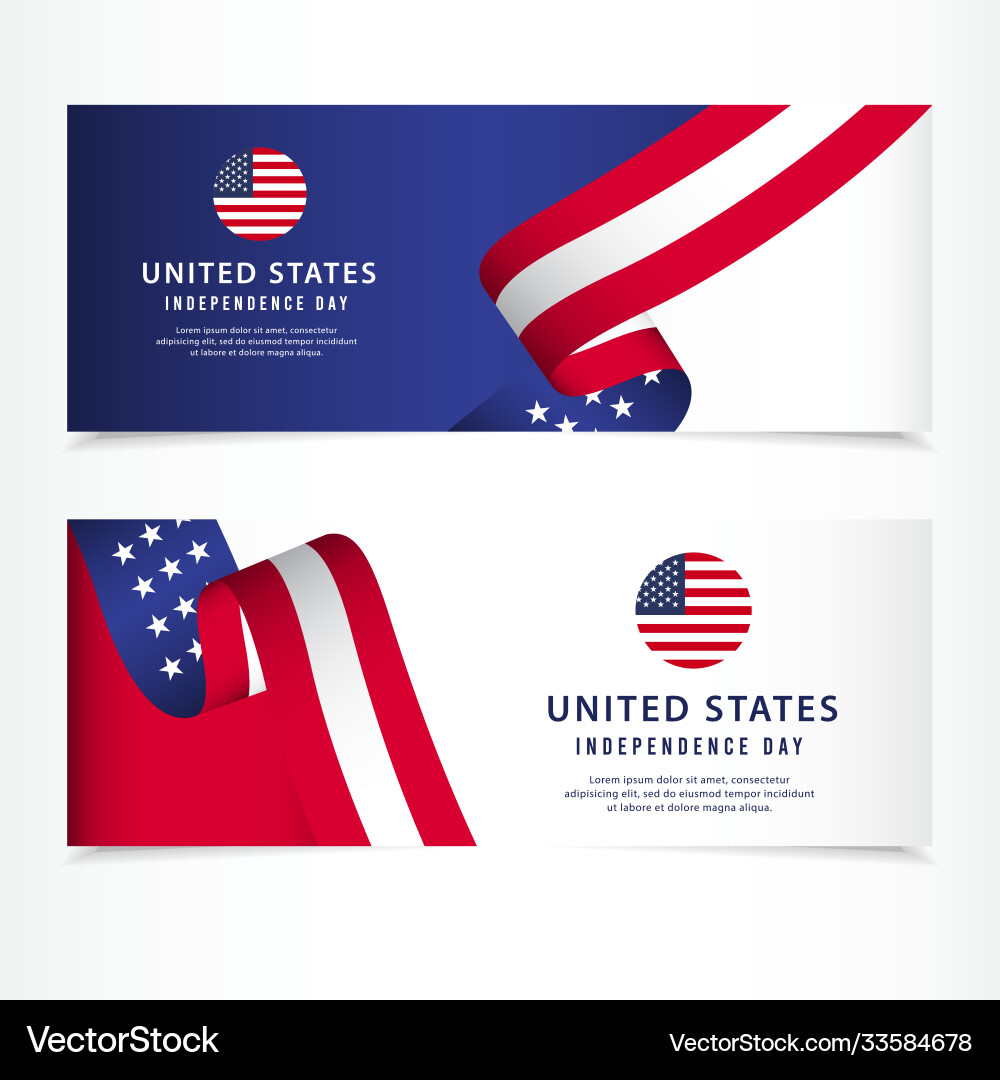 United states independence day template design Vector Image