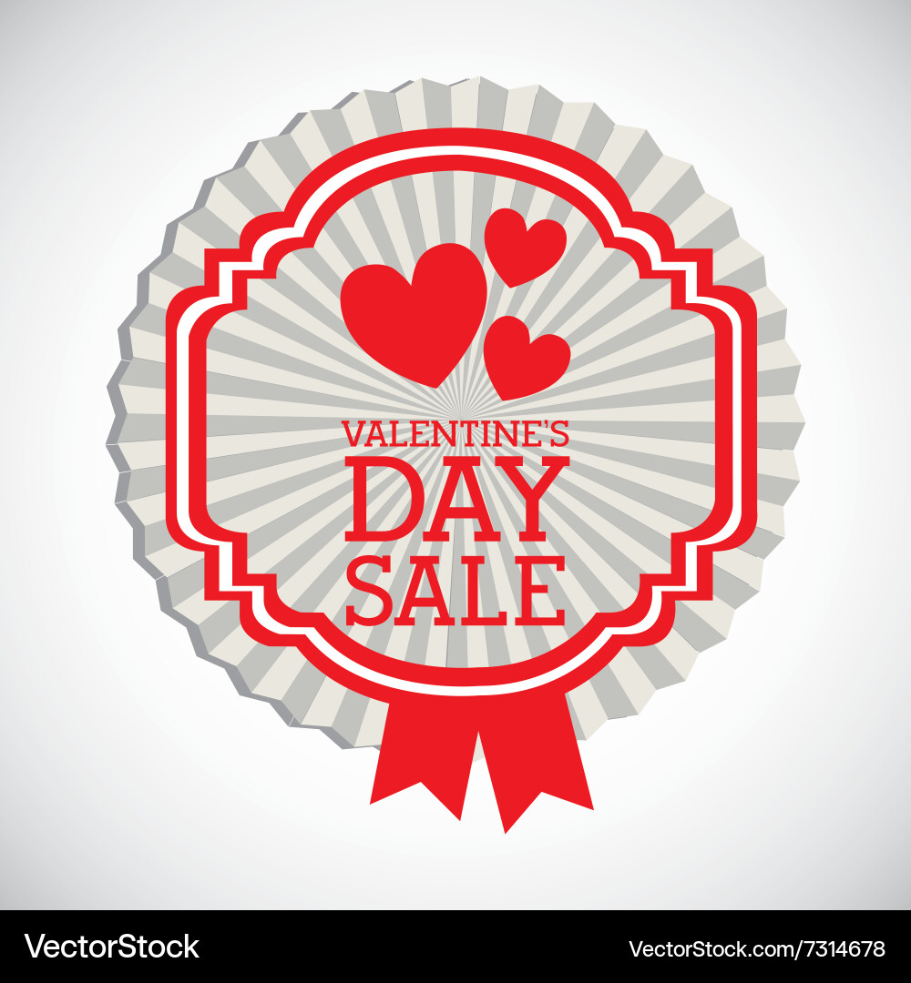 Valentines day sale design Royalty Free Vector Image