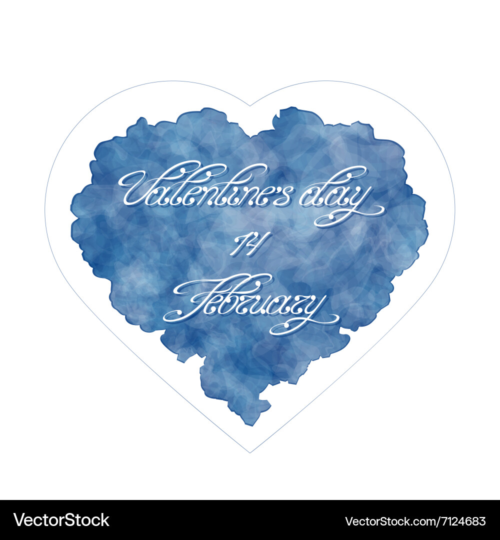 Abstract heart with handwritten inscription Vector Image