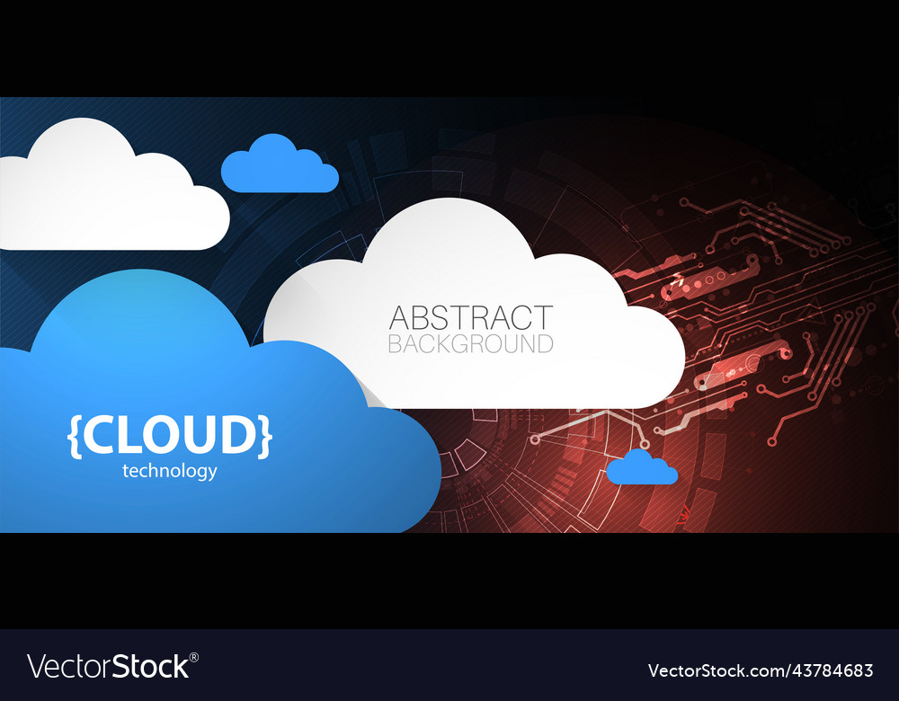 Cloud computing concept abstract technology Vector Image