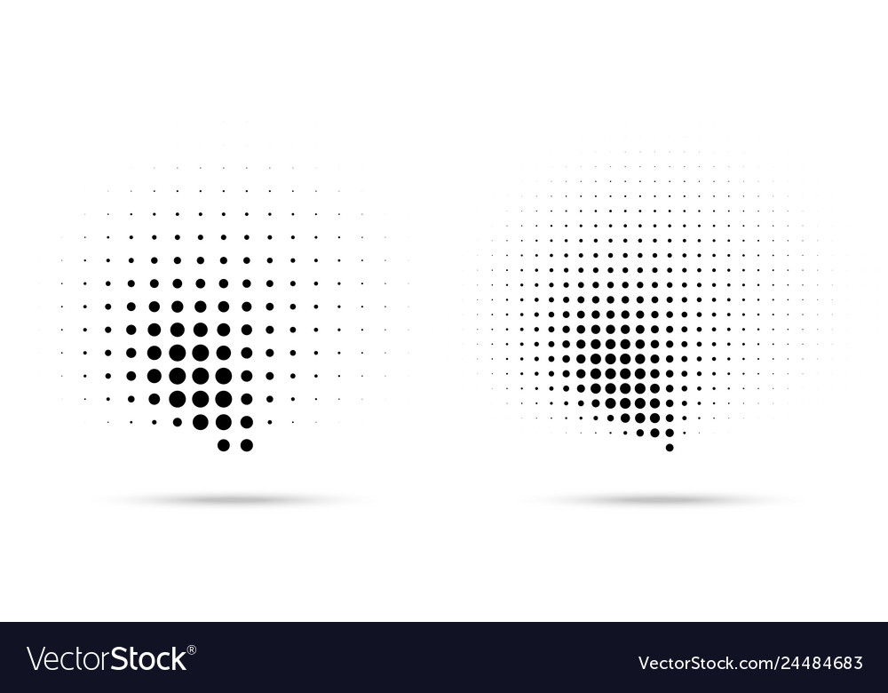 Halftone dots curve pattern texture background set