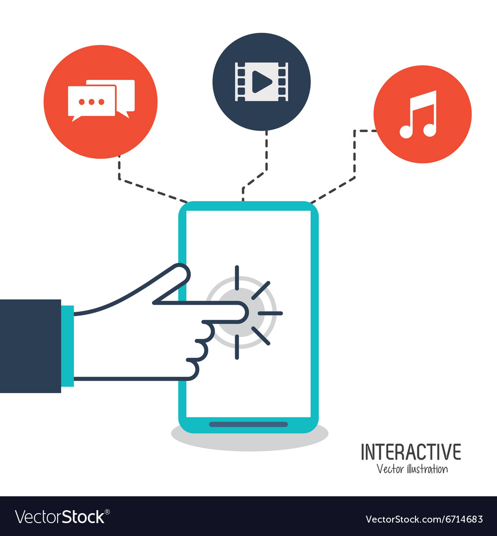 Interactive technology design Royalty Free Vector Image