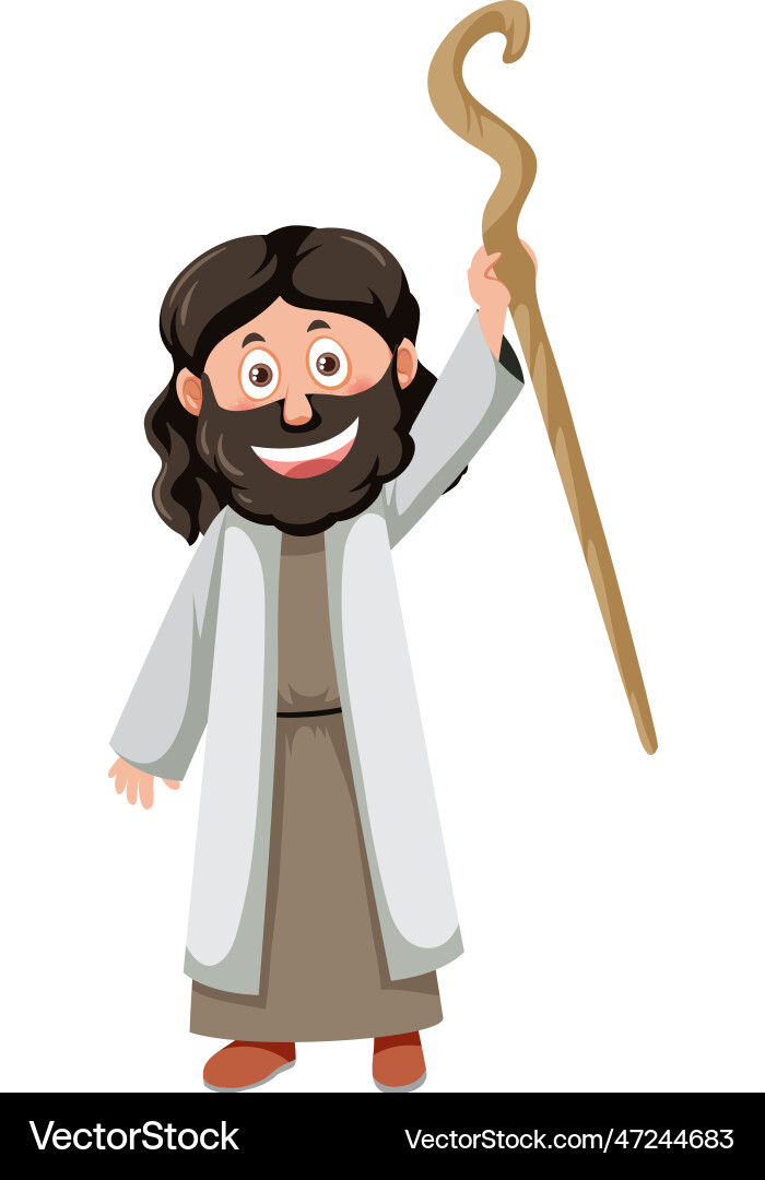 Jesus christ cartoon character Royalty Free Vector Image