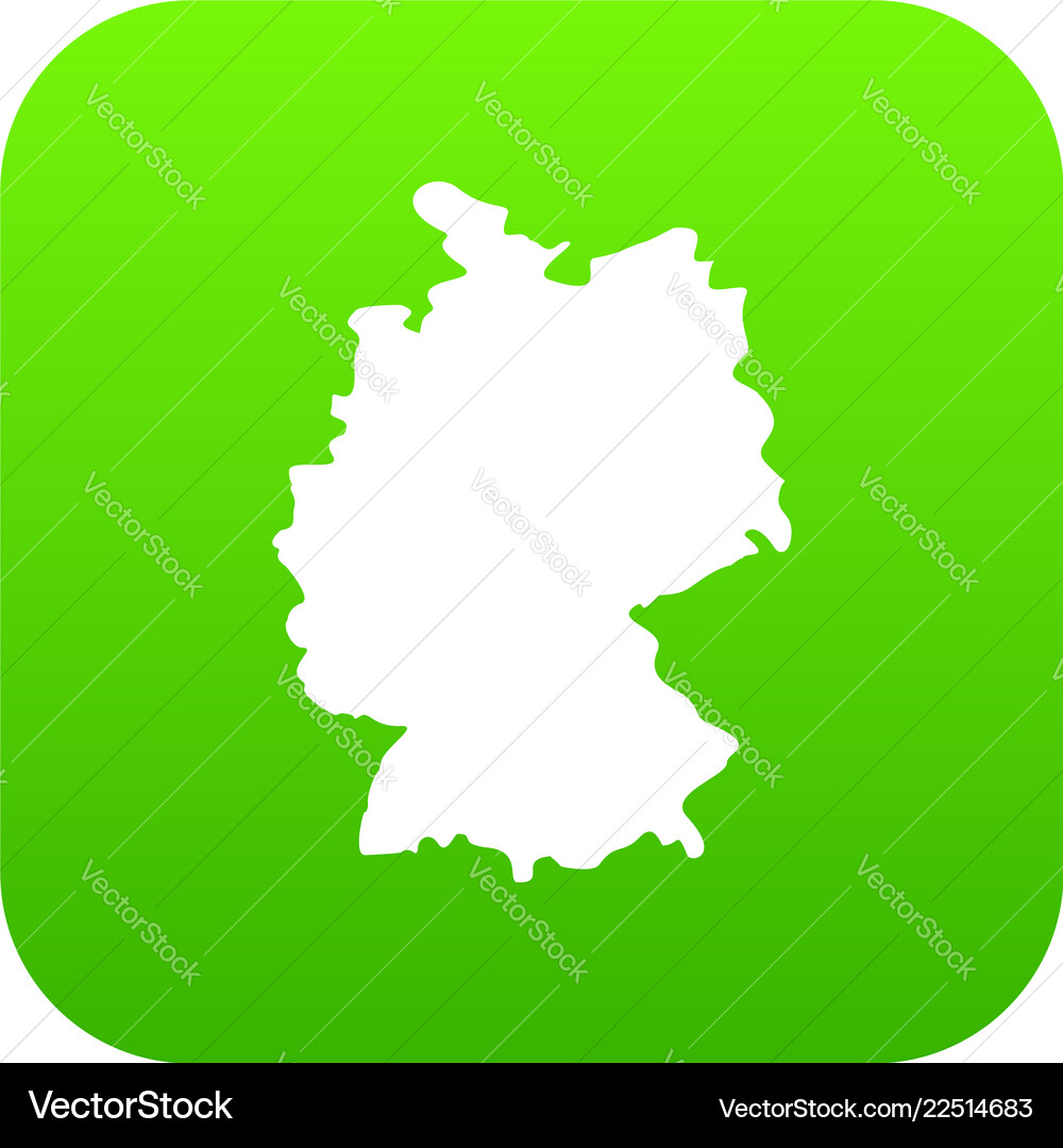 Map of germany icon digital green Royalty Free Vector Image