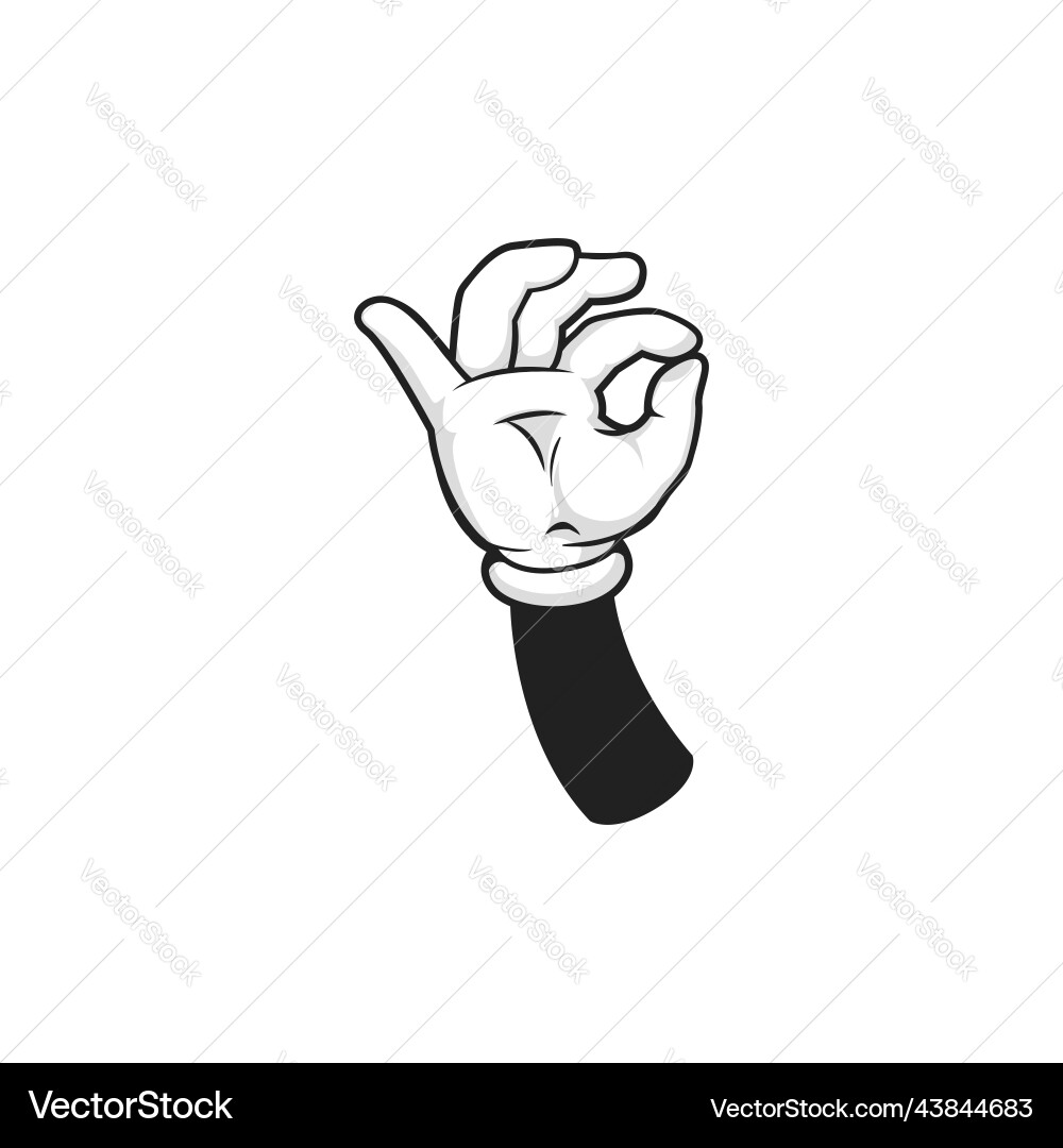 Okay hand gesture everything is ok approval sign Vector Image