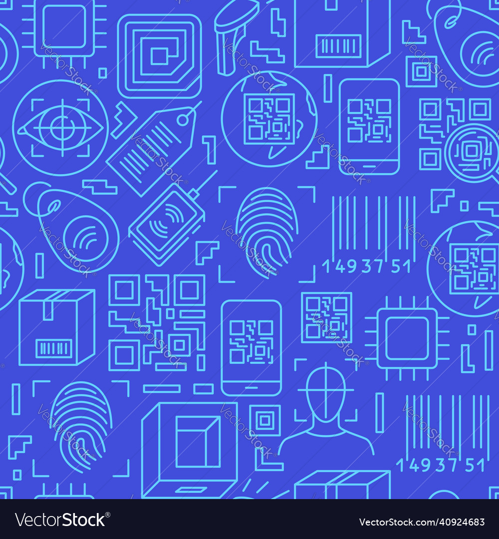 Qr-Code und Barcode nahtloses Muster Lizenzfreier Vektor