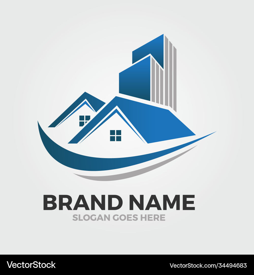 Real estate building and construction logo Vector Image