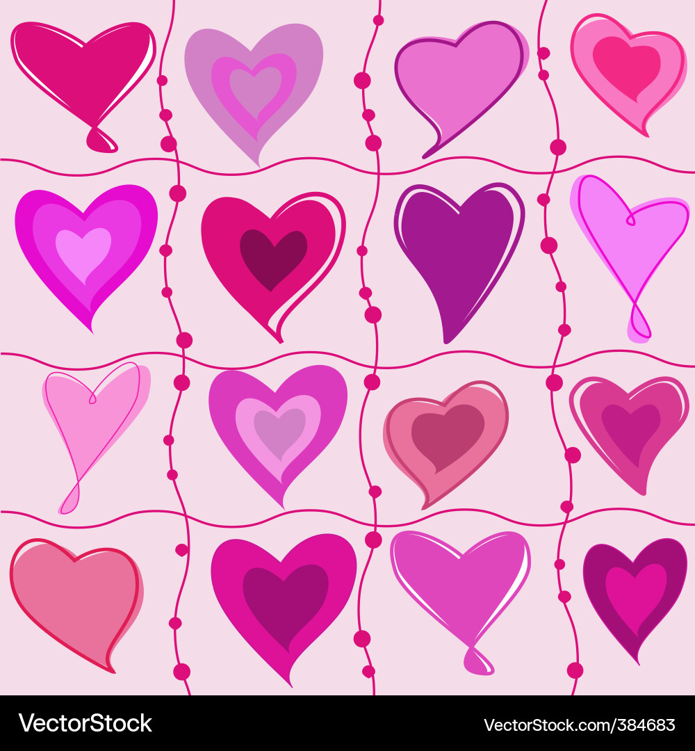 Set of cartoon hearts Royalty Free Vector Image