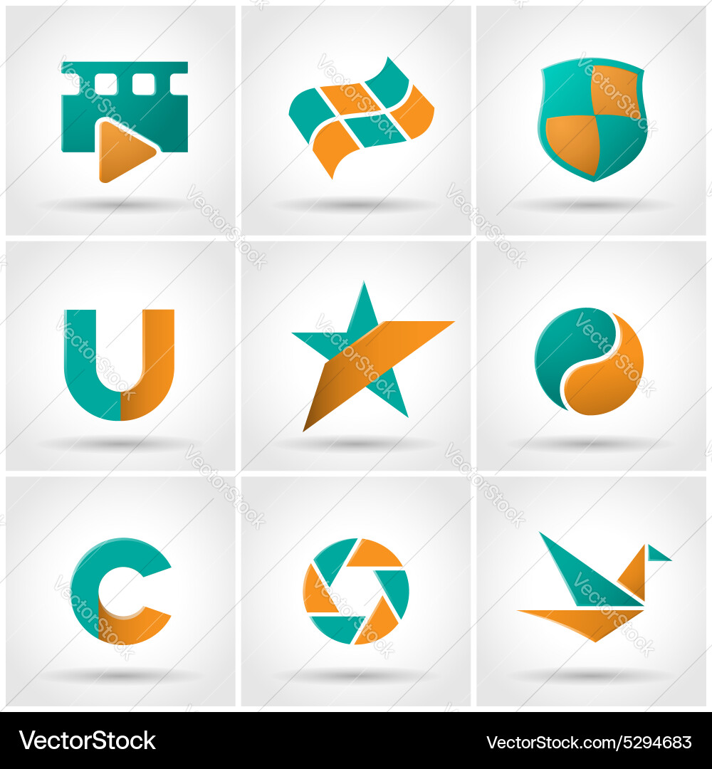 Set of colored icons Royalty Free Vector Image