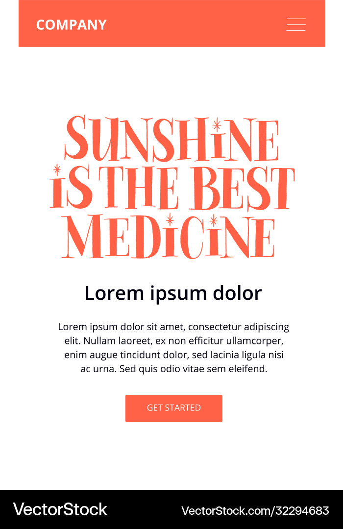 Sunshine is best medicine Royalty Free Vector Image