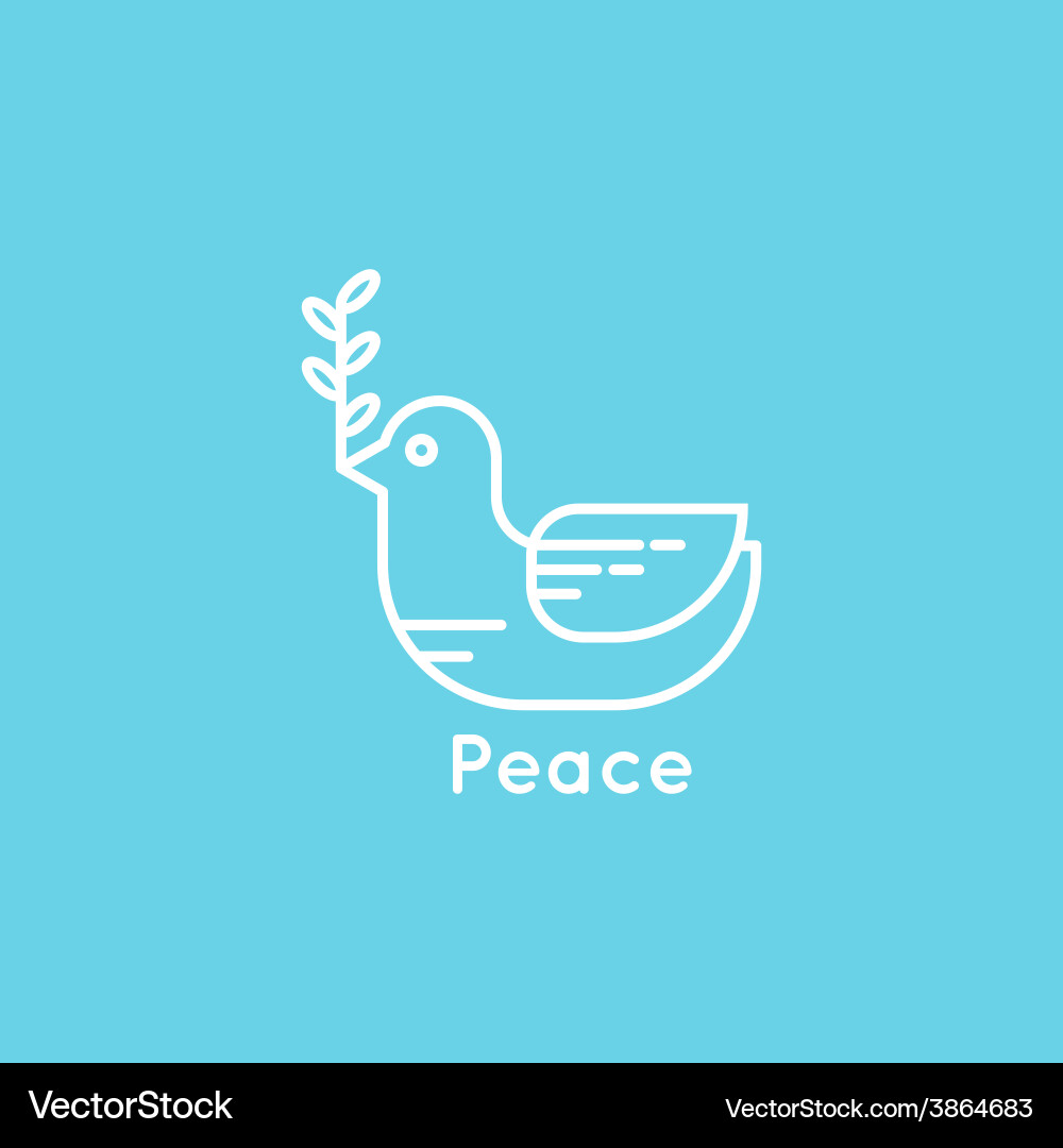 Symbol of peace dove Royalty Free Vector Image