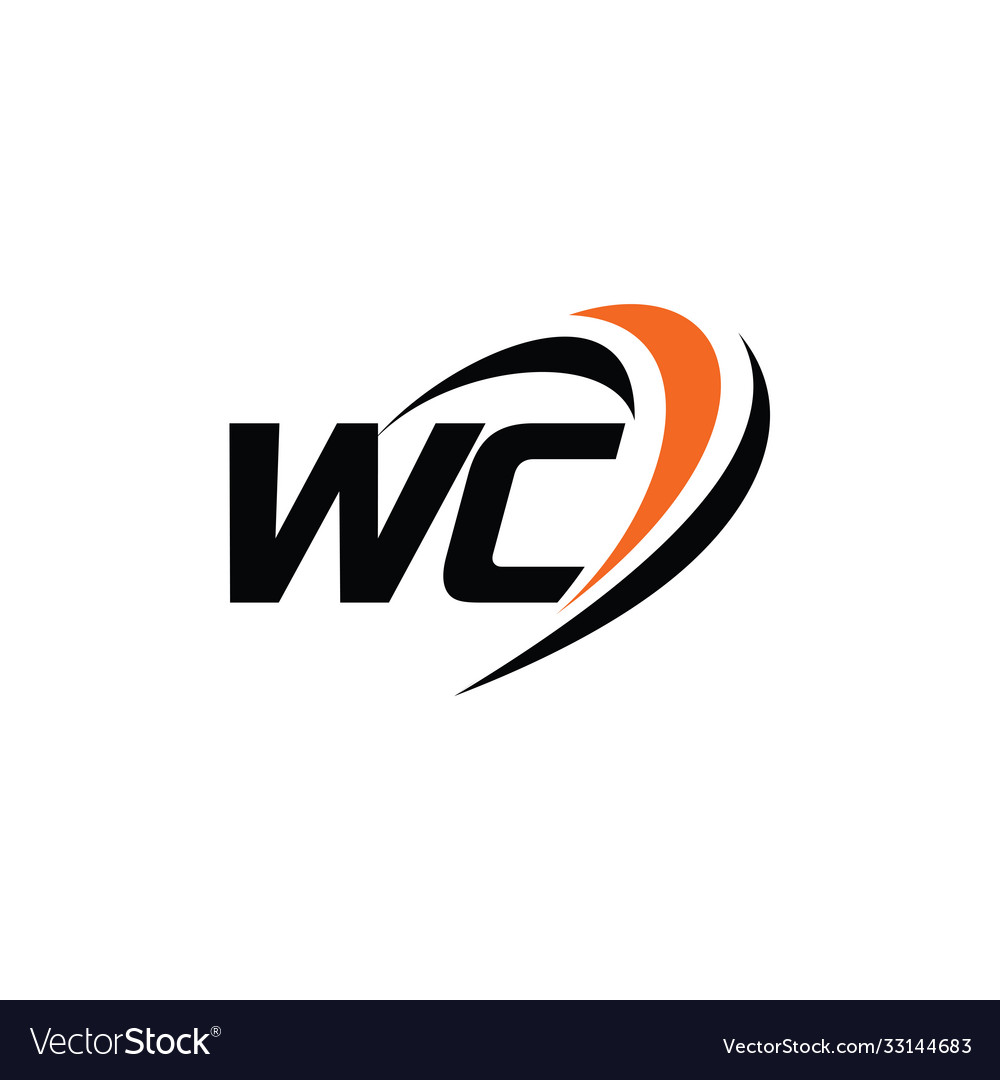 Wc monogram logo Royalty Free Vector Image - VectorStock