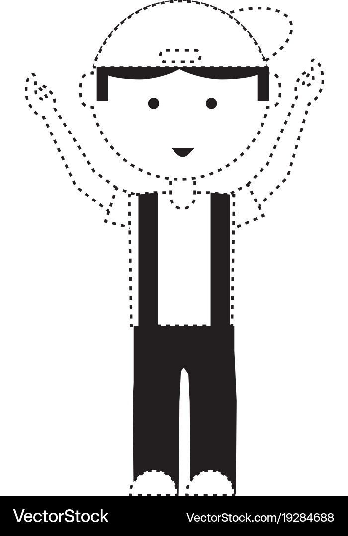 Cartoon mechanic man icon Royalty Free Vector Image