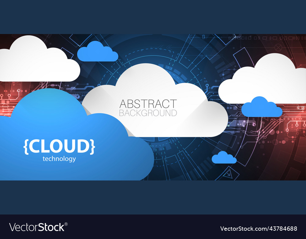 Cloud computing concept abstract technology Vector Image