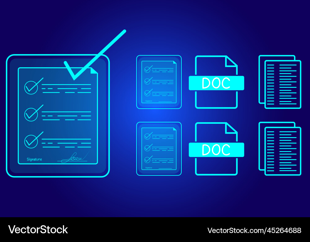 Concept electronic signature signing Royalty Free Vector