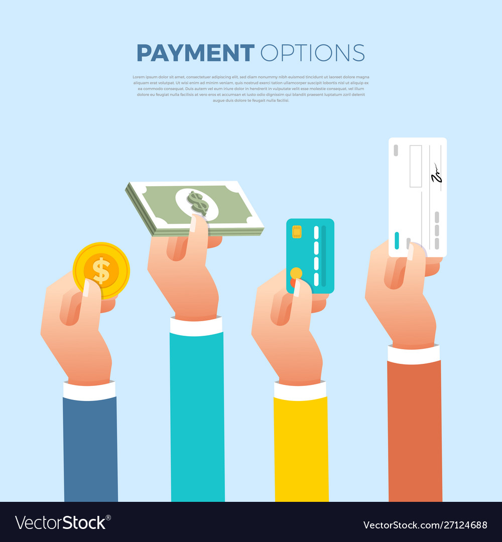 Flat design concept payment method Royalty Free Vector Image