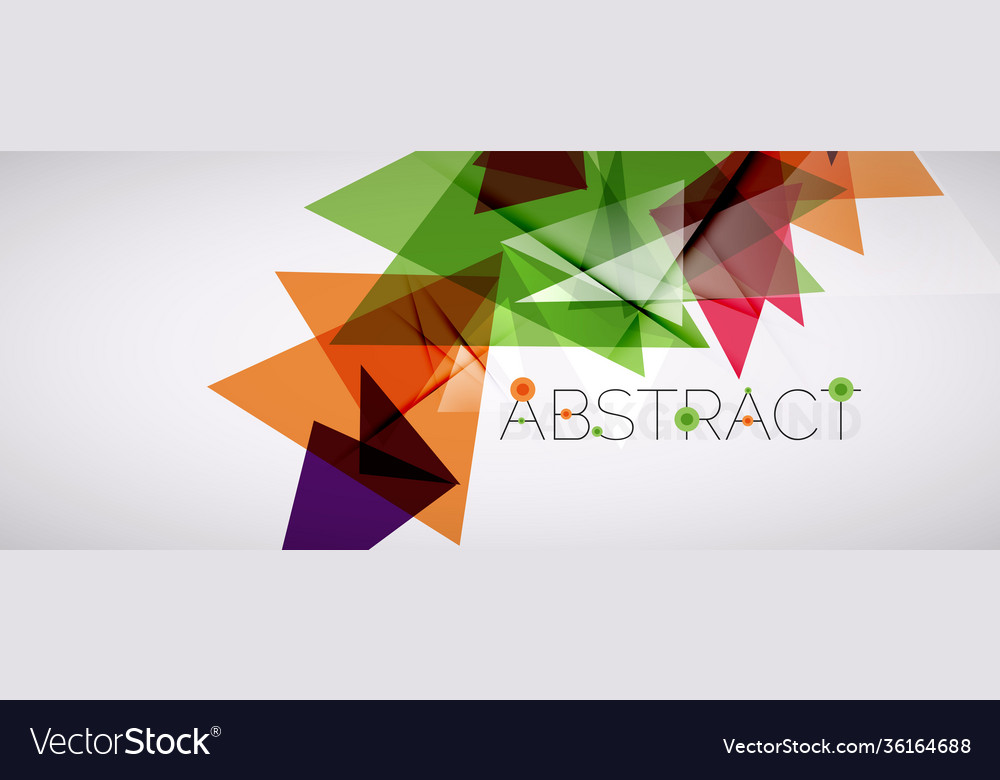 Geometric abstract background color triangle Vector Image
