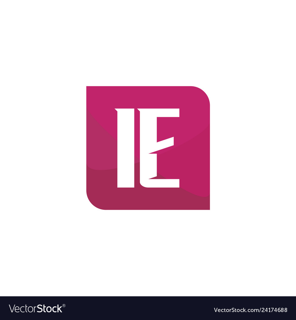 Initial letter logo ie template design Royalty Free Vector