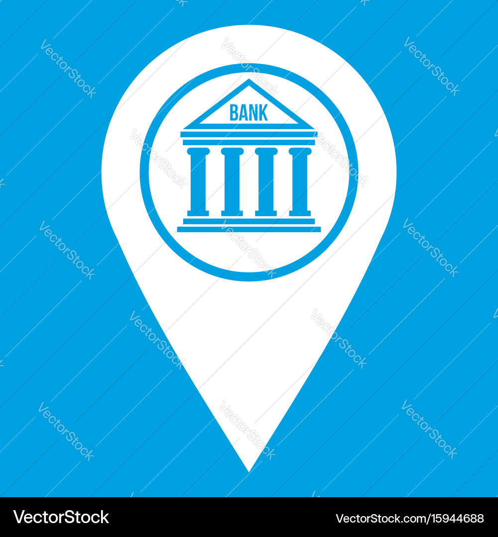 Map pin icon white Royalty Free Vector Image - VectorStock