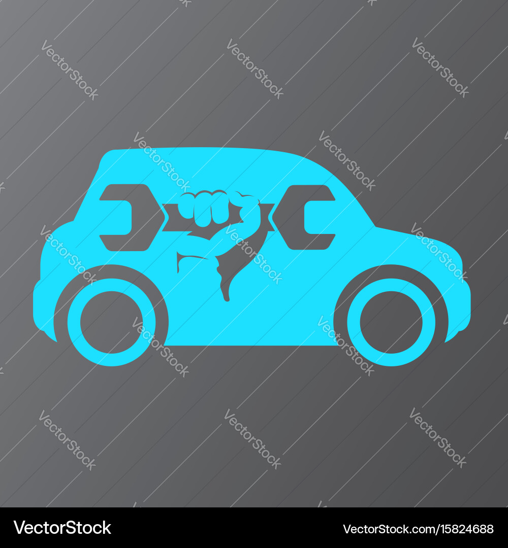Repair car symbol Royalty Free Vector Image - VectorStock