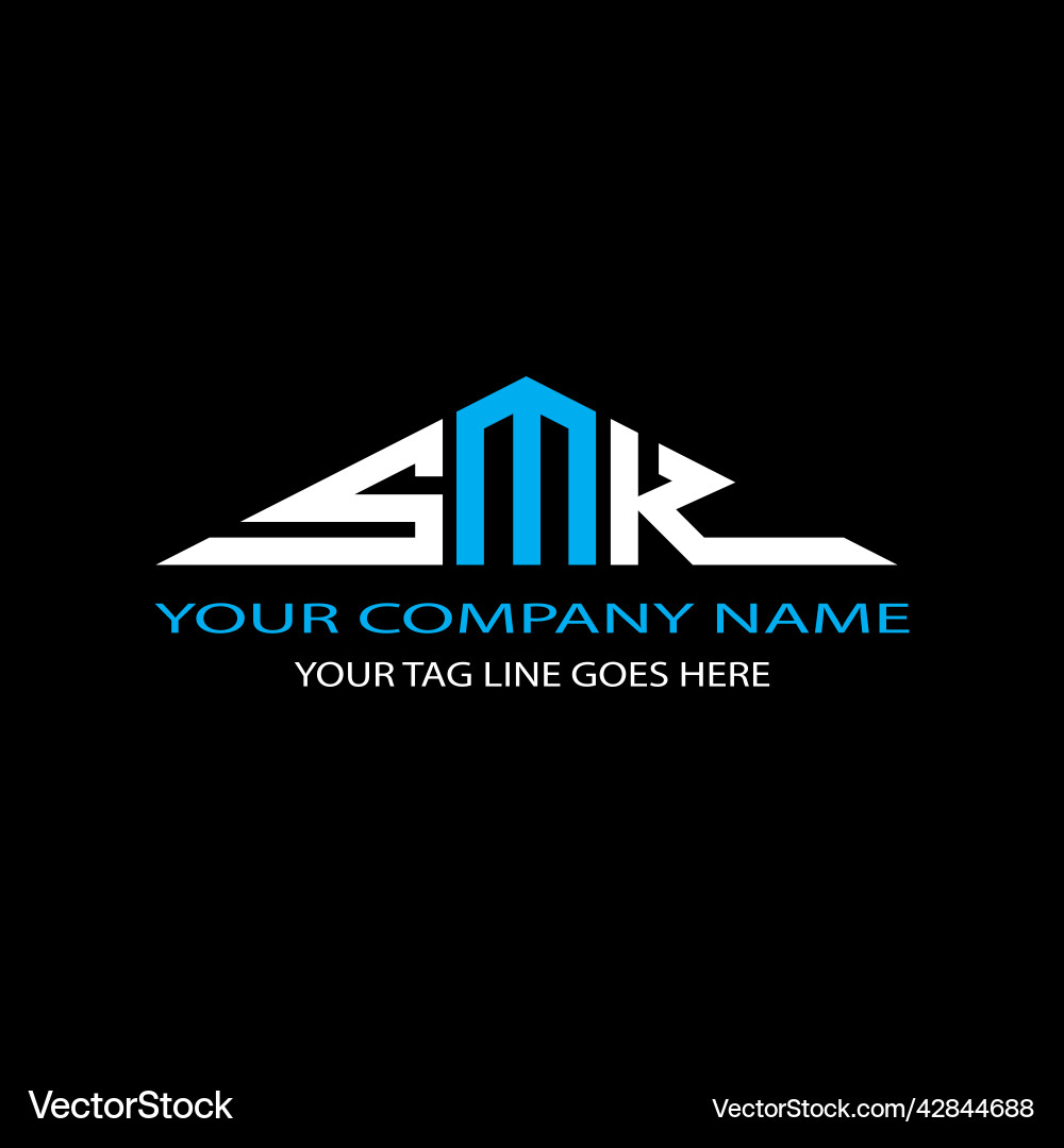 Smk letter logo creative design with graphic Vector Image