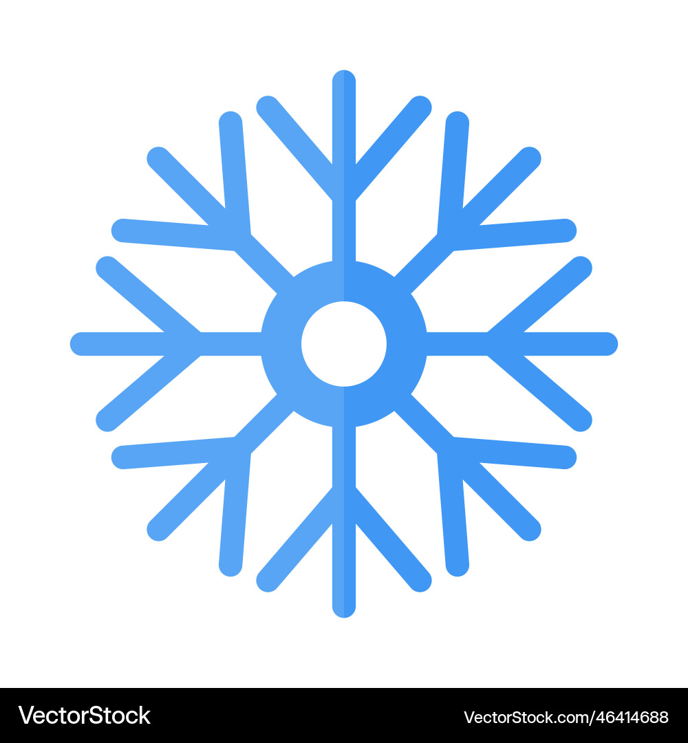 Snowflake icon or ice crystal or midwinter Vector Image
