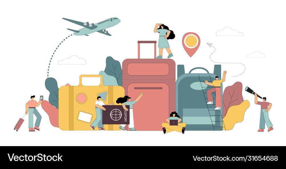 Travel concept vacation planning trip Royalty Free Vector