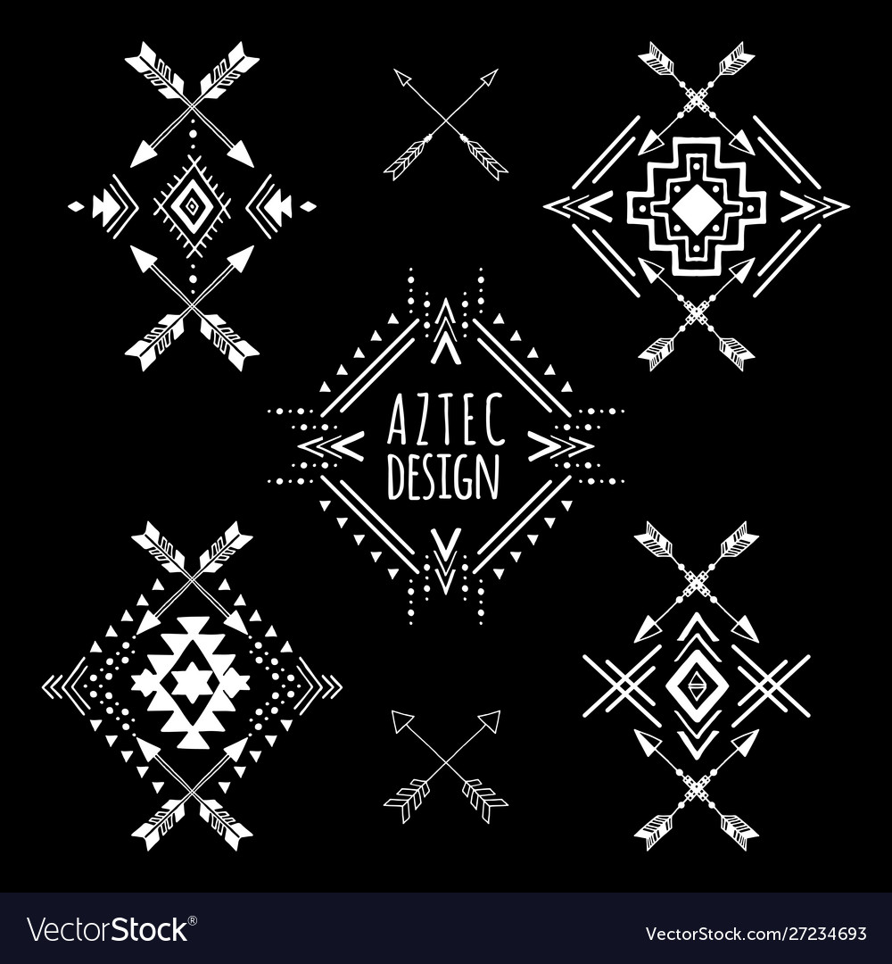 Aztec elements Royalty Free Vector Image - VectorStock